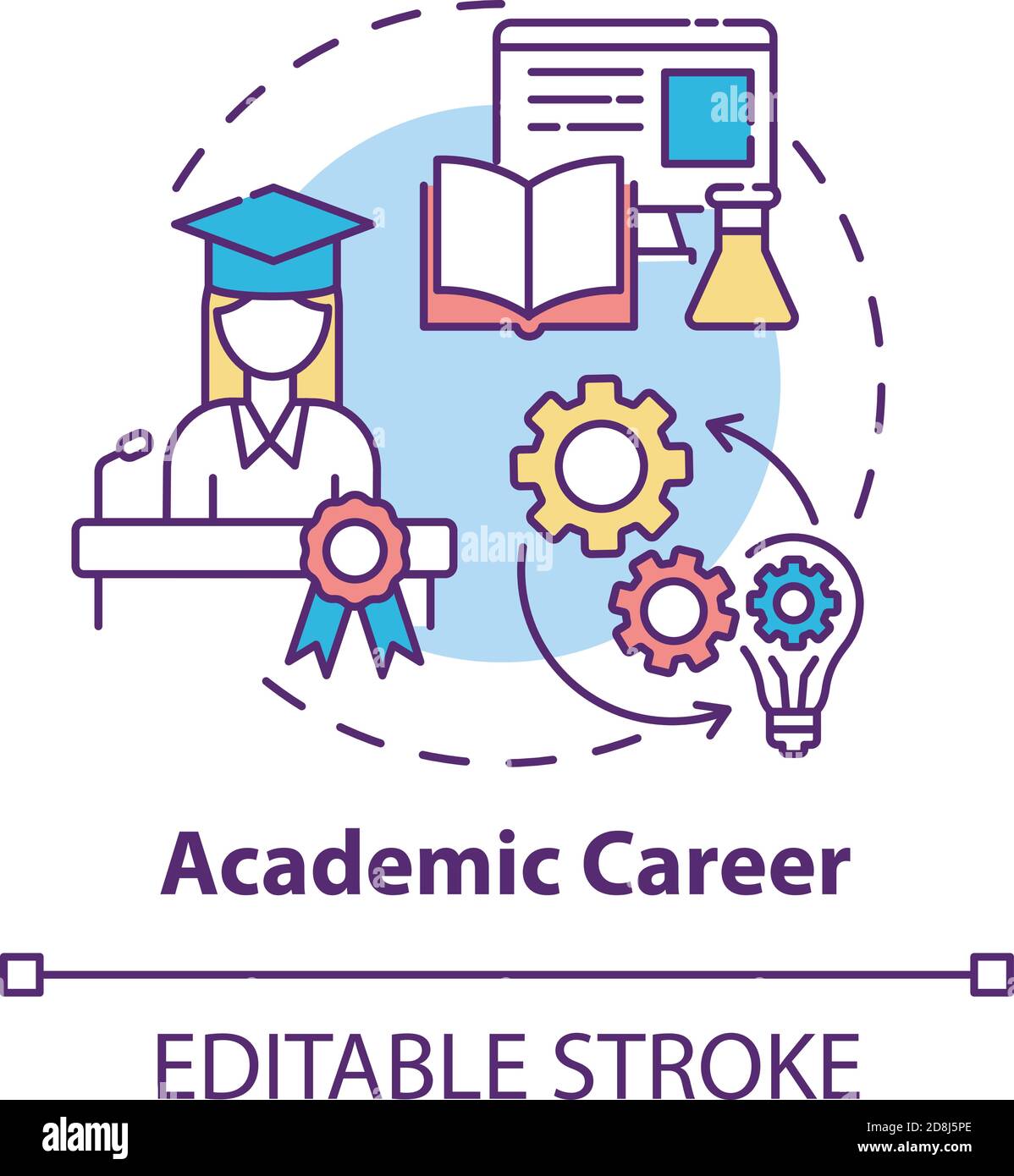 Academic career concept icon Stock Vector Image & Art - Alamy