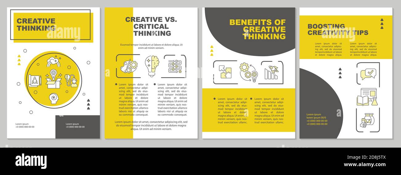 Benefits of creative thinking brochure template Stock Vector Image ...