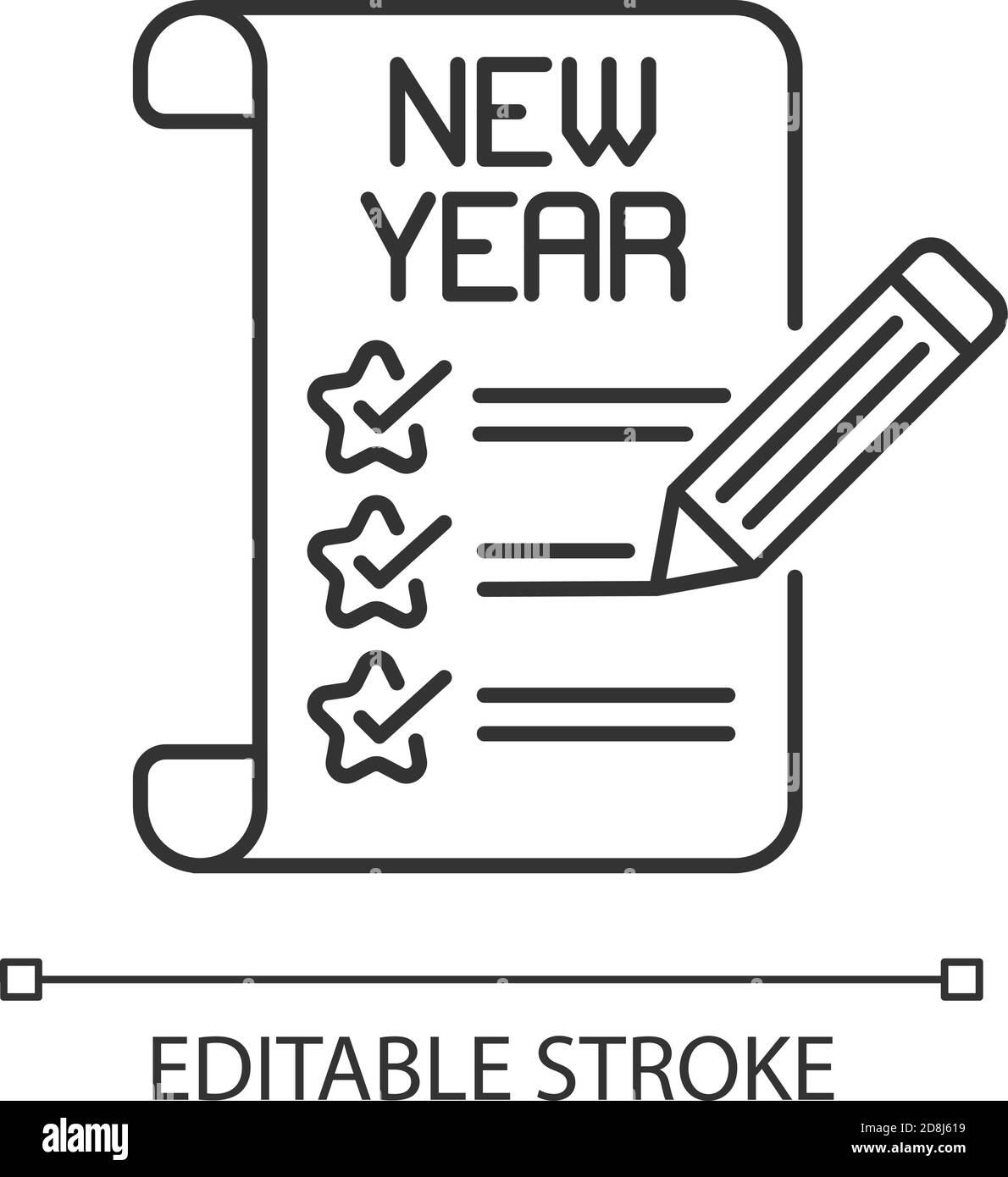 New year resolution planning Stock Vector Images - Alamy