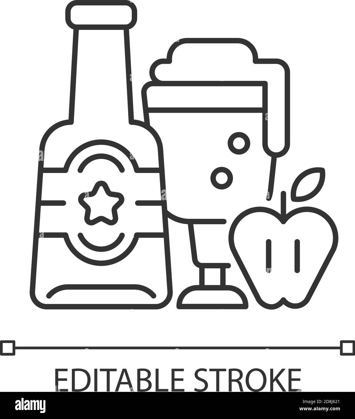 Apple cider linear icon Stock Vector Image & Art - Alamy