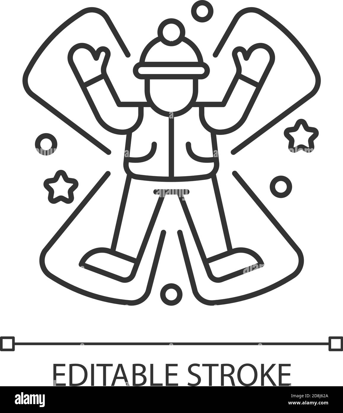 Vector illustration snow angel boy hi-res stock photography and images ...