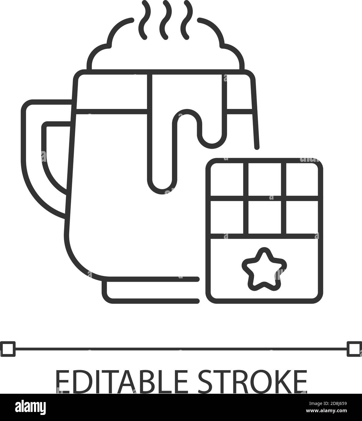 Hot chocolate marshmallow coffee Black and White Stock Photos & Images ...