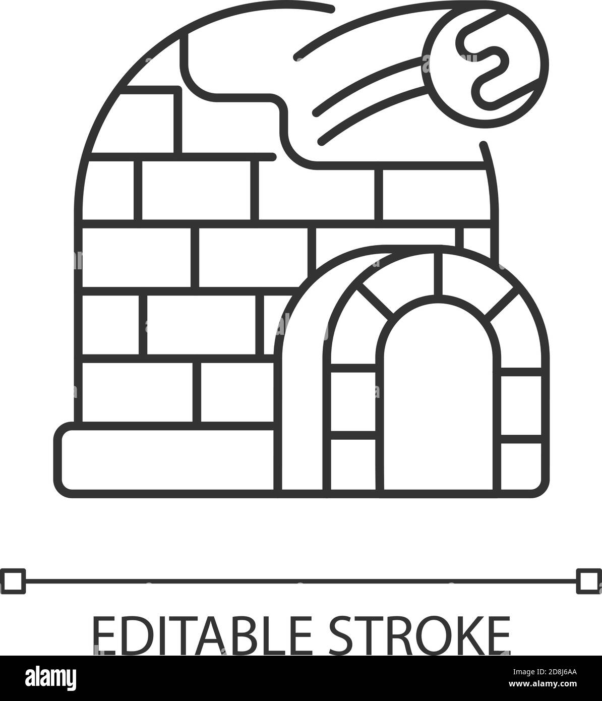 Snow fort linear icon Stock Vector Image & Art - Alamy