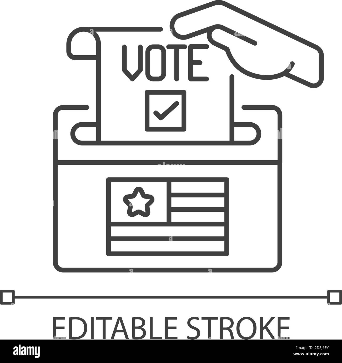 Ballot drop box linear icon Stock Vector Image & Art - Alamy