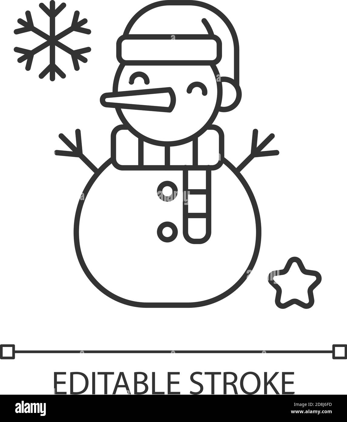 Snowman linear icon Stock Vector Image & Art - Alamy