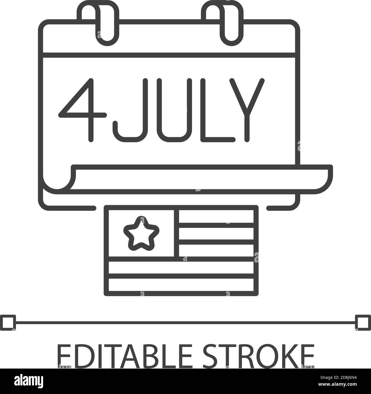 Independence day linear icon Stock Vector Image & Art - Alamy