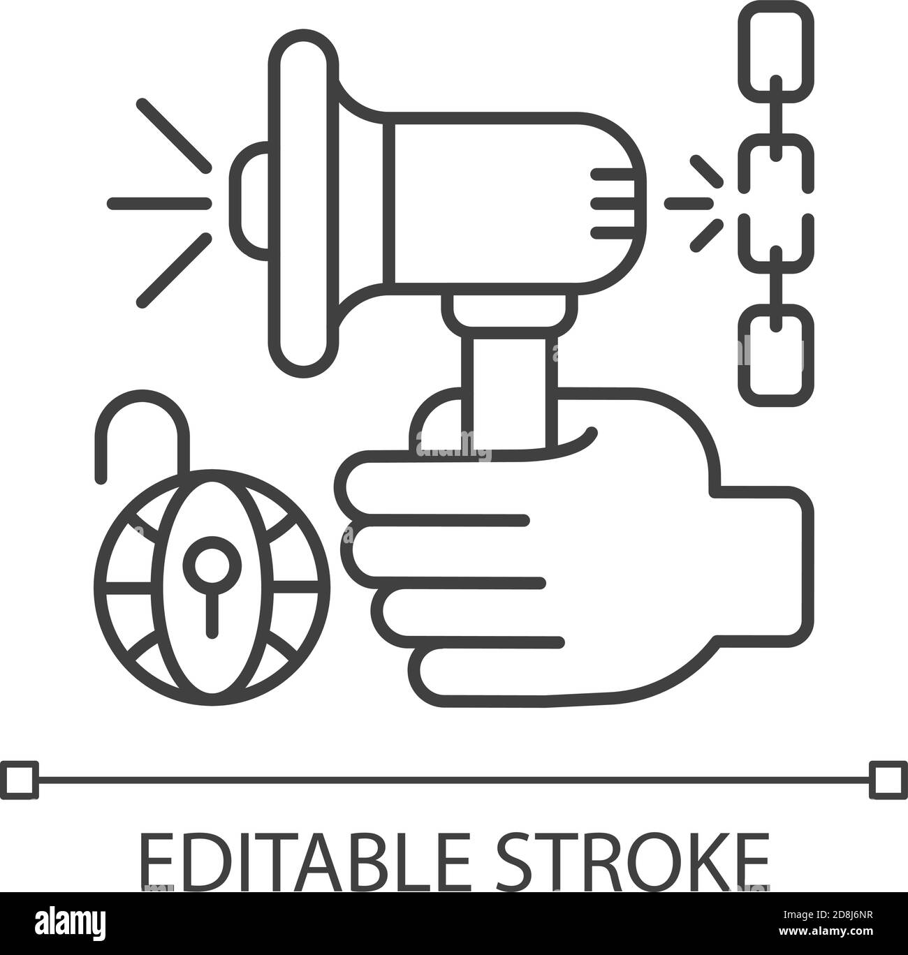 Freedom speech outline icon Cut Out Stock Images & Pictures - Alamy