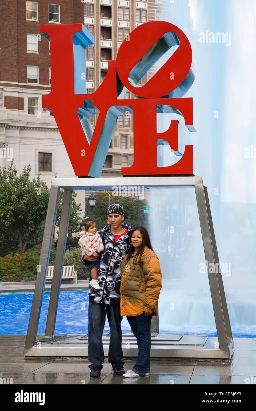 Love Sculpture in JFK Plaza, Philadelphia, Pennsylvania, USA Stock ...