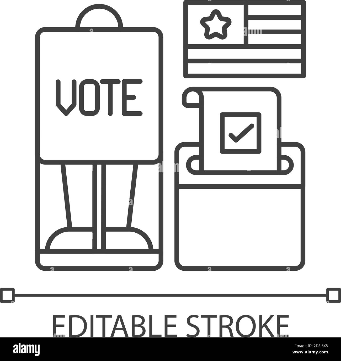Voting booth linear icon Stock Vector Image & Art - Alamy