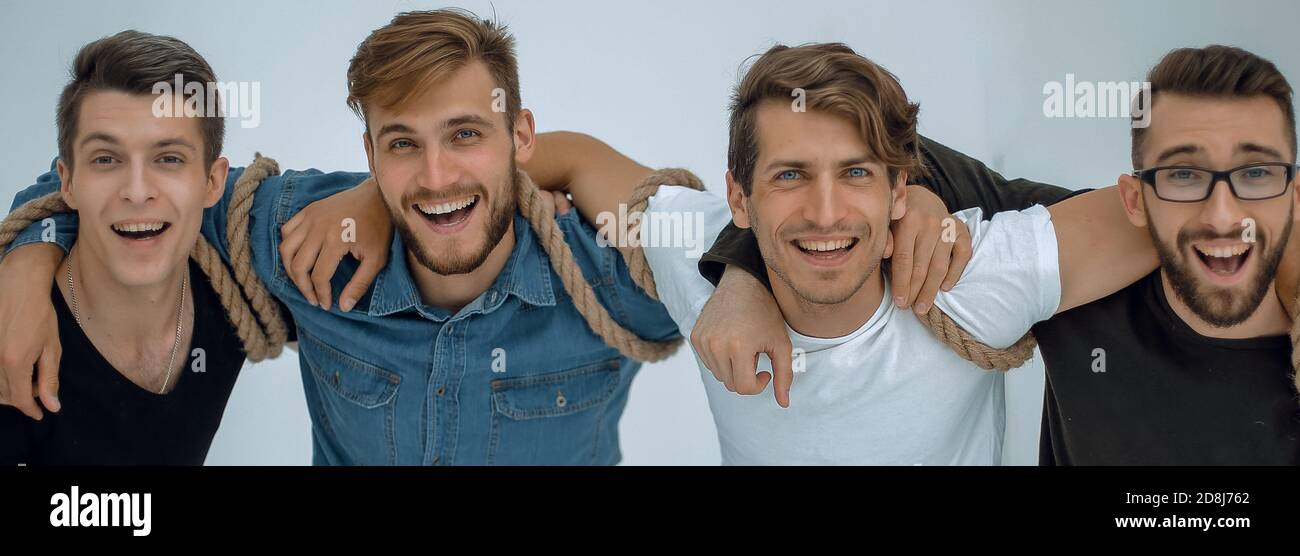 portrait of a group of friends standing together Stock Photo - Alamy