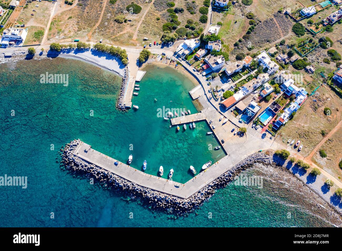 Traditional pictorial coastal fishing village of Milatos, Crete, Greece ...
