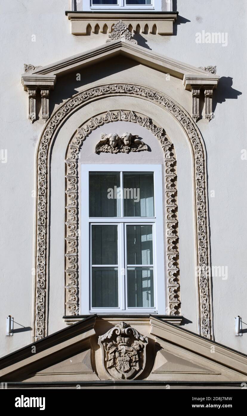 Window of Maribor Cathedral Office building in Slovenia Stock Photo - Alamy