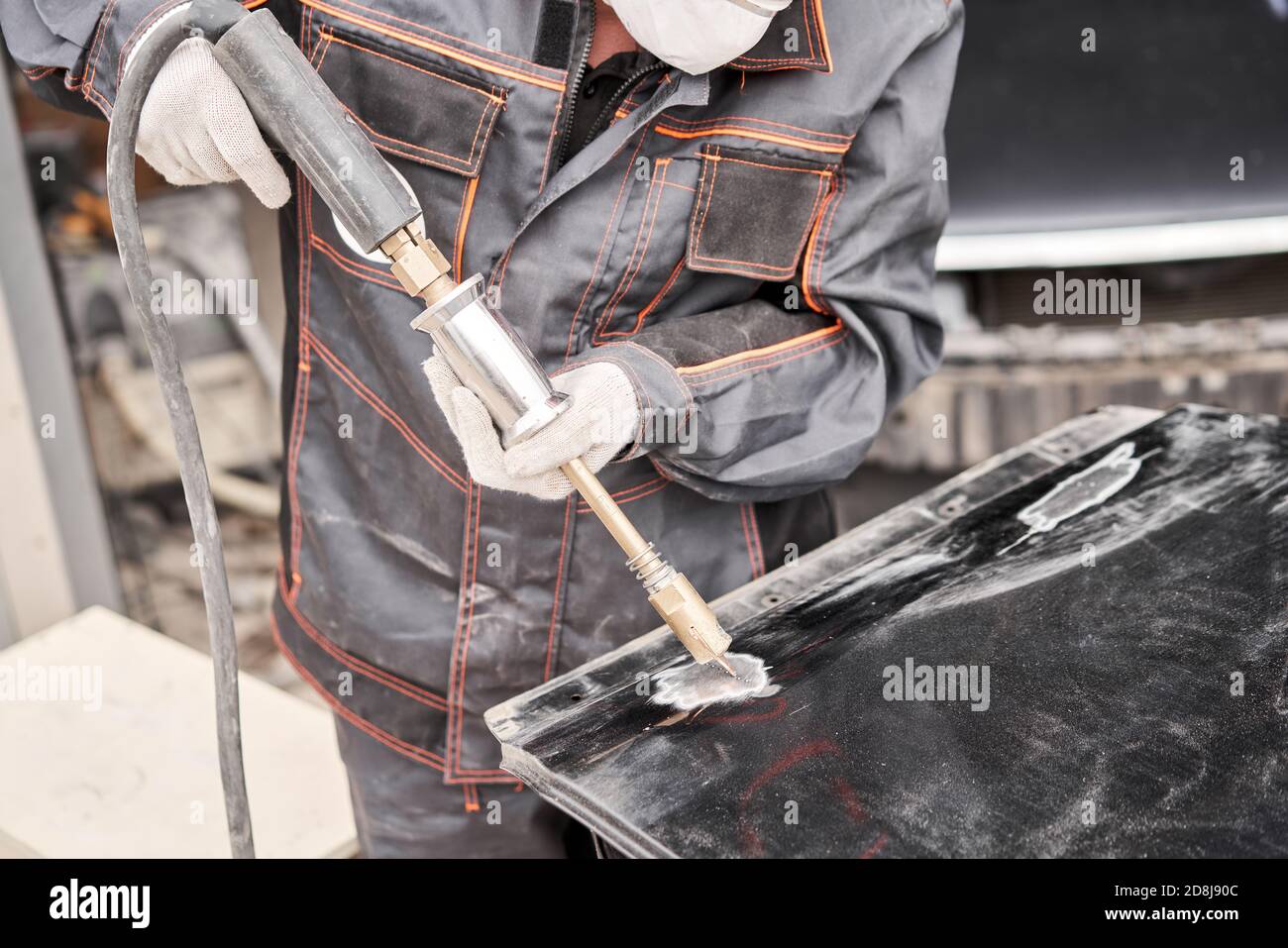 Spot weld metal sheet hi-res stock photography and images - Alamy
