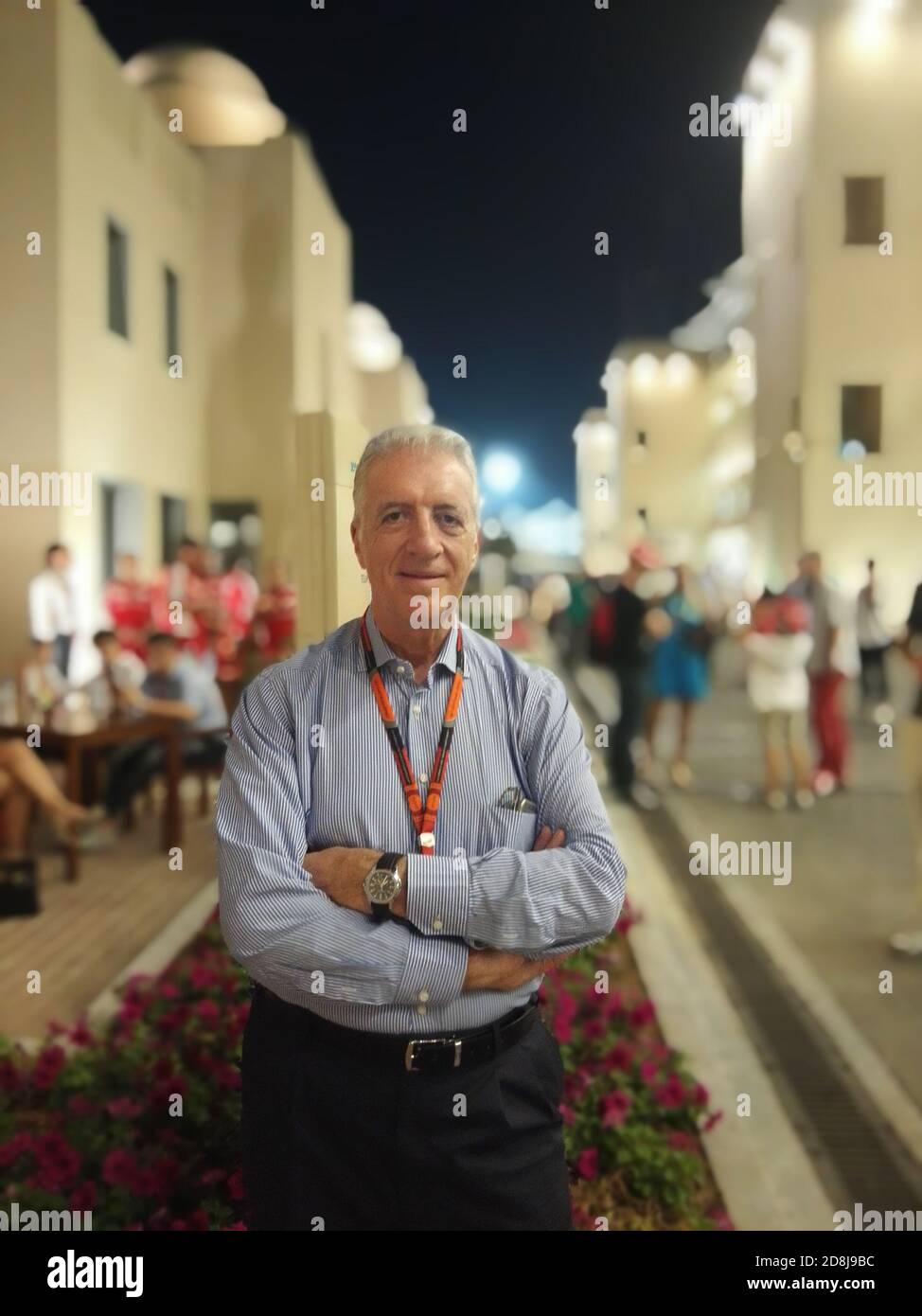 Piero Ferrari, owner of Ferrari, seen in Paddock Alley at F1 event with ...