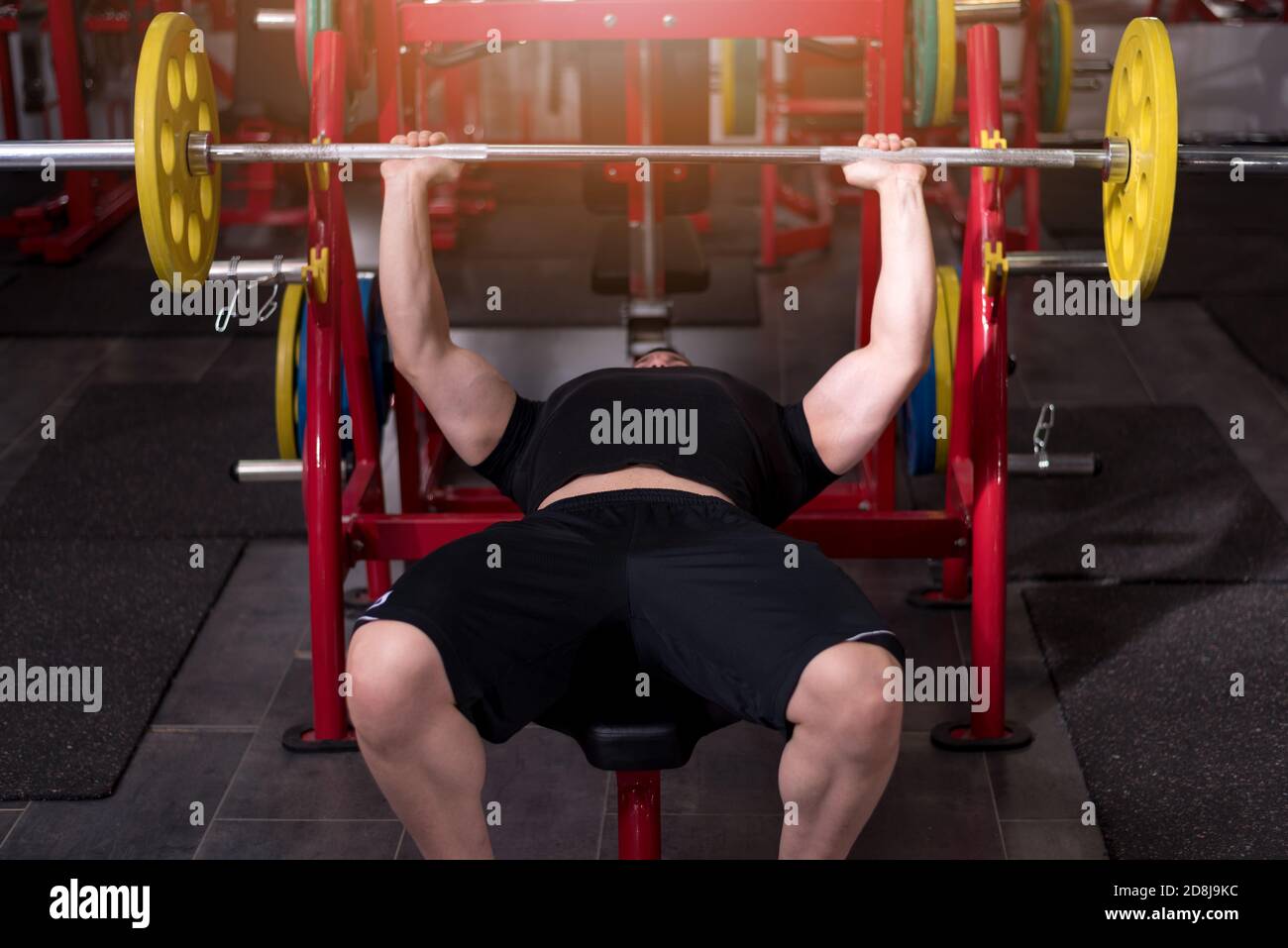 Hard Core Bodybuilding. Muscular athletic bodybuilder fitness model ...