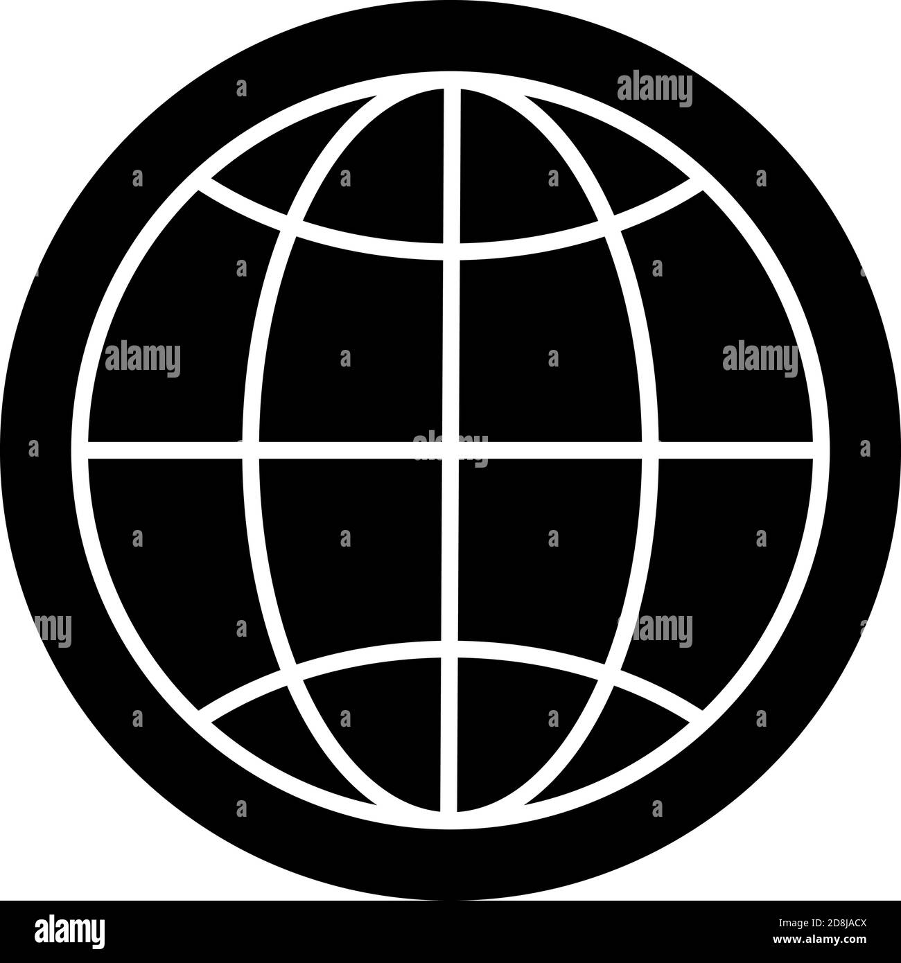 World Wide Web. Simple Line Globe Icon vector illustration Stock Vector ...