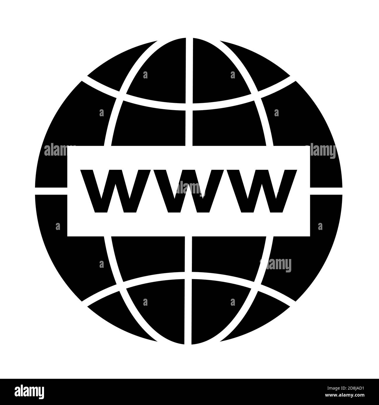 World Wide Web Simple Line Globe Icon Vector Illustration Stock Vector Image And Art Alamy