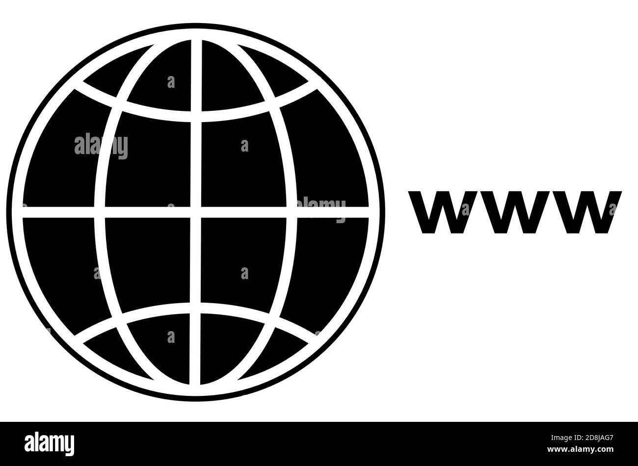 World Wide Web. Simple Line Globe Icon vector illustration Stock Vector ...