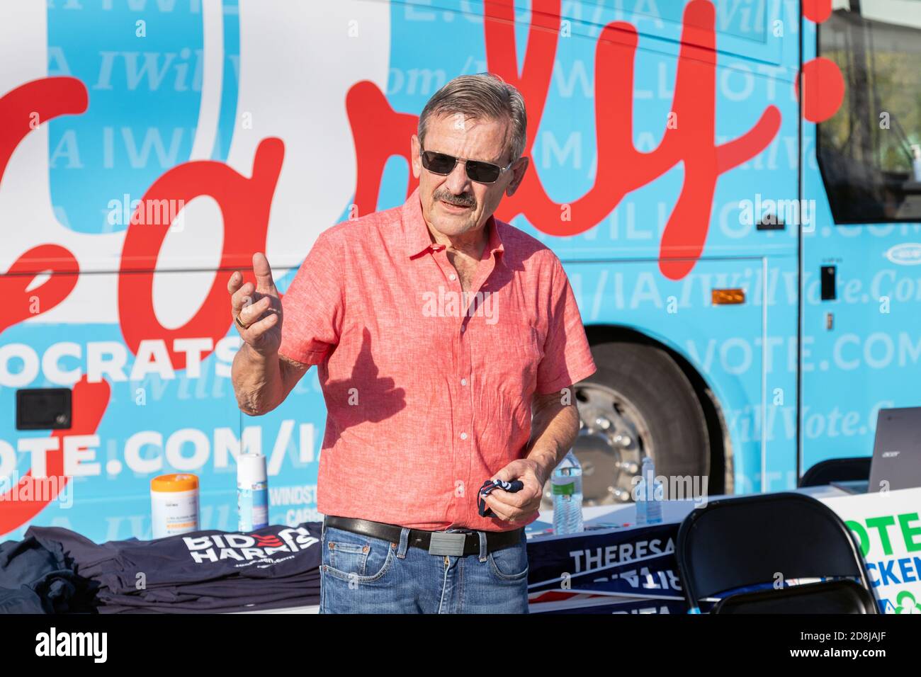 State Senator Tom Courtney at the Early Vote Express Tour in Burlington ...