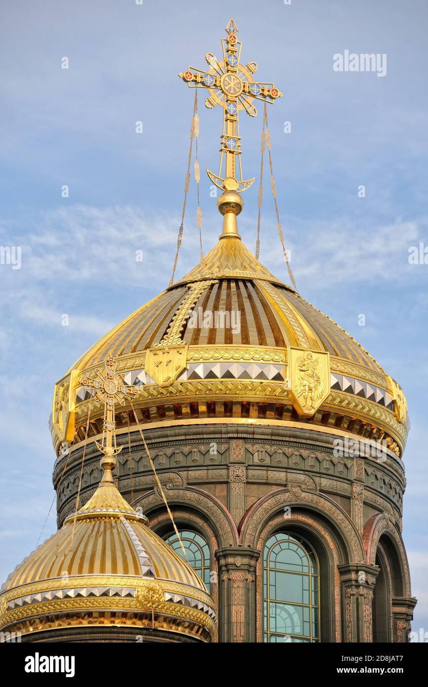 = The Main Dome of the Resurrection Cathedral in Kubinka = The huge 34-ton gilded dome with a ...