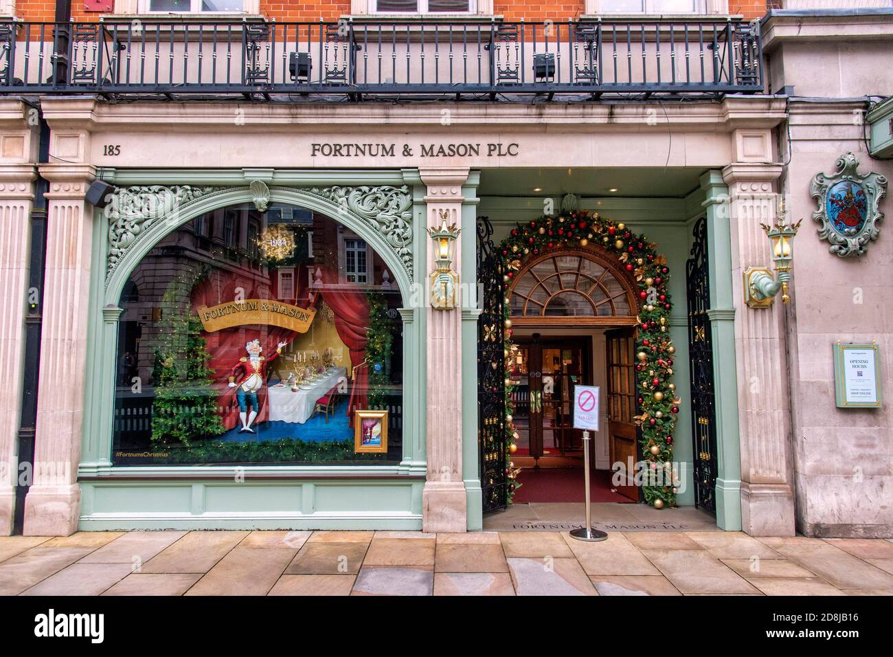 Christmas window display seen at the Fortnum & Mason store in London’s ...