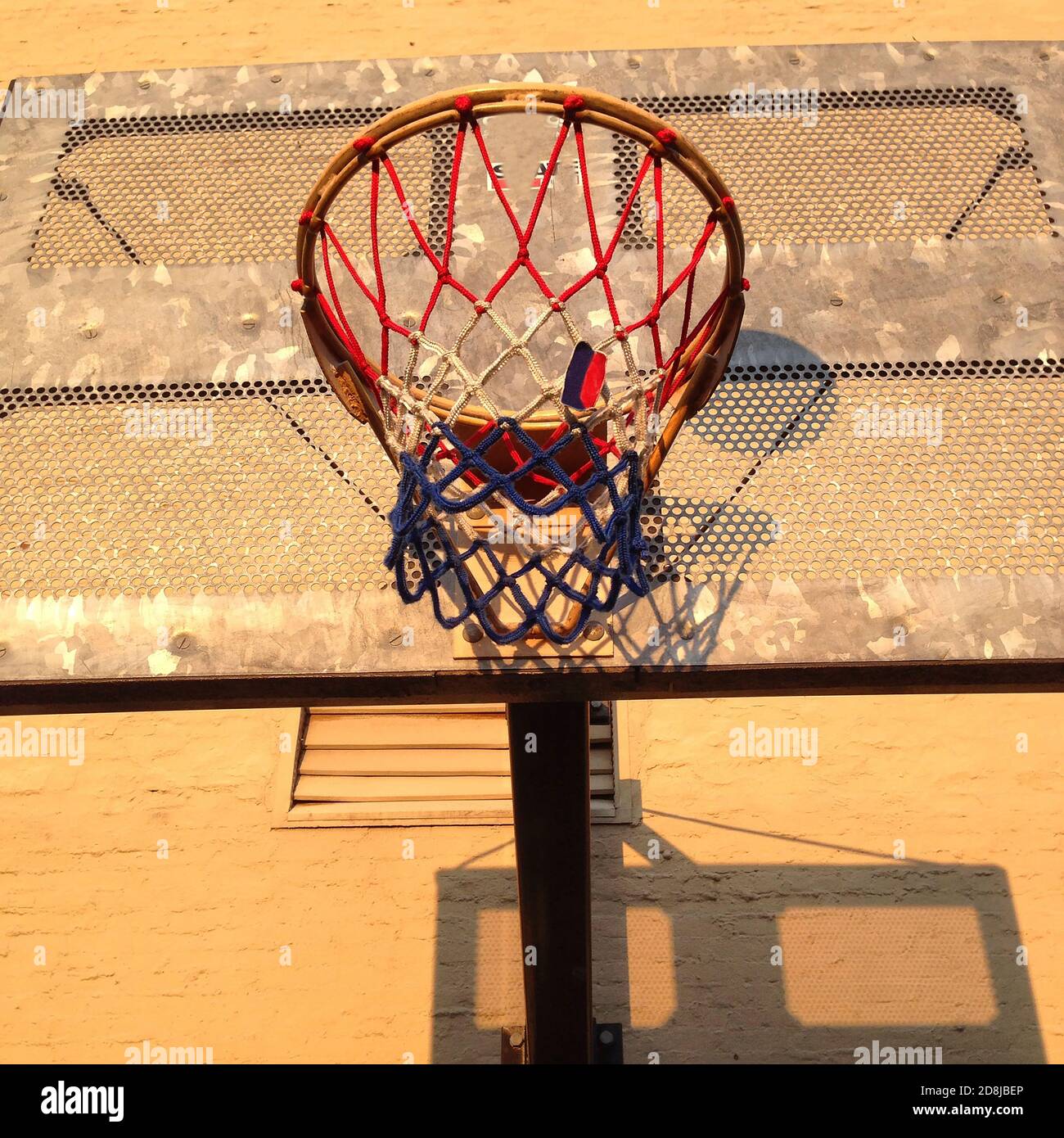 Low Angle View of Basketball Hoop Stock Photo - Alamy