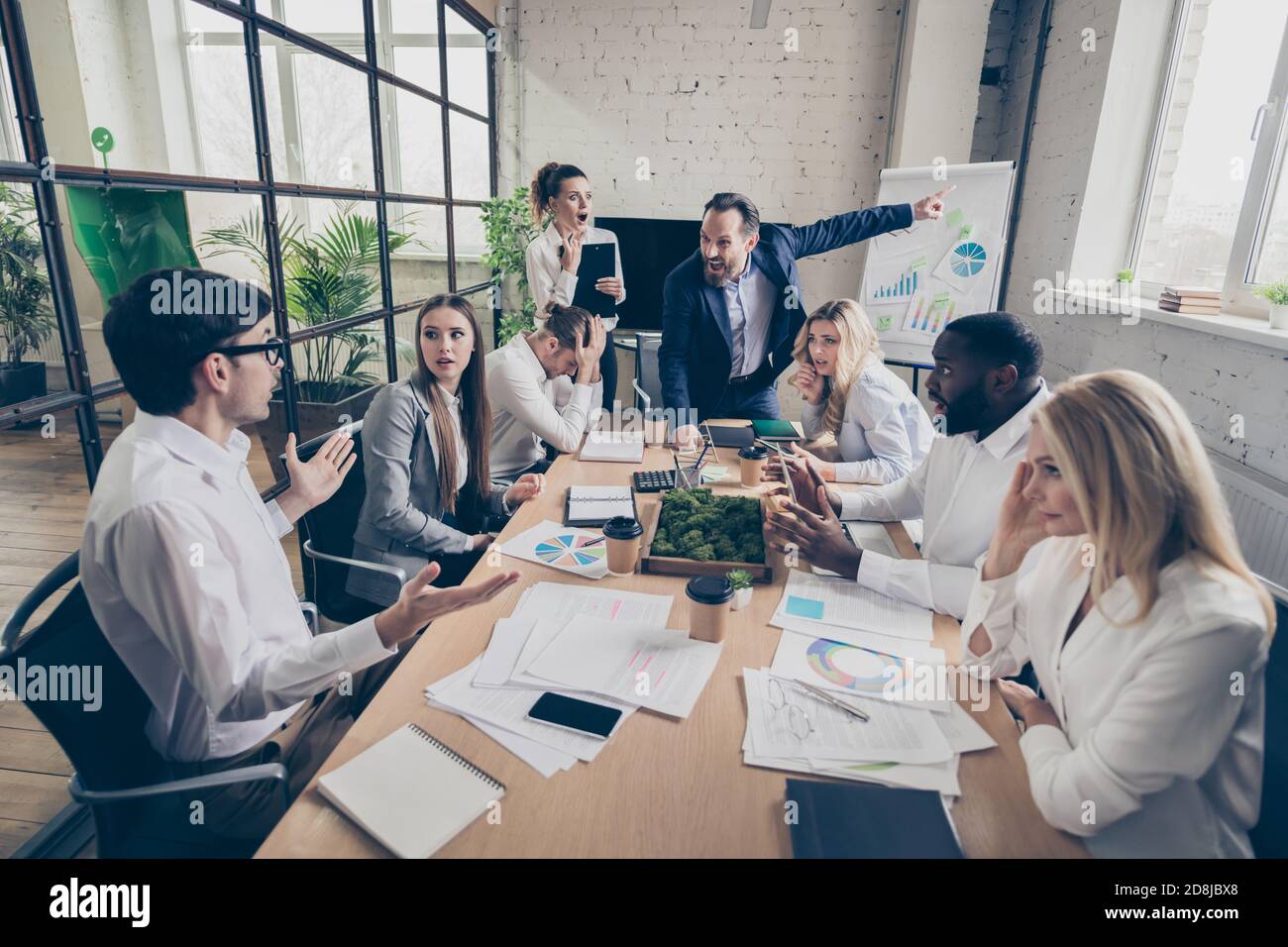 You are fired. Photo of business people colleagues boss guy scolding ...