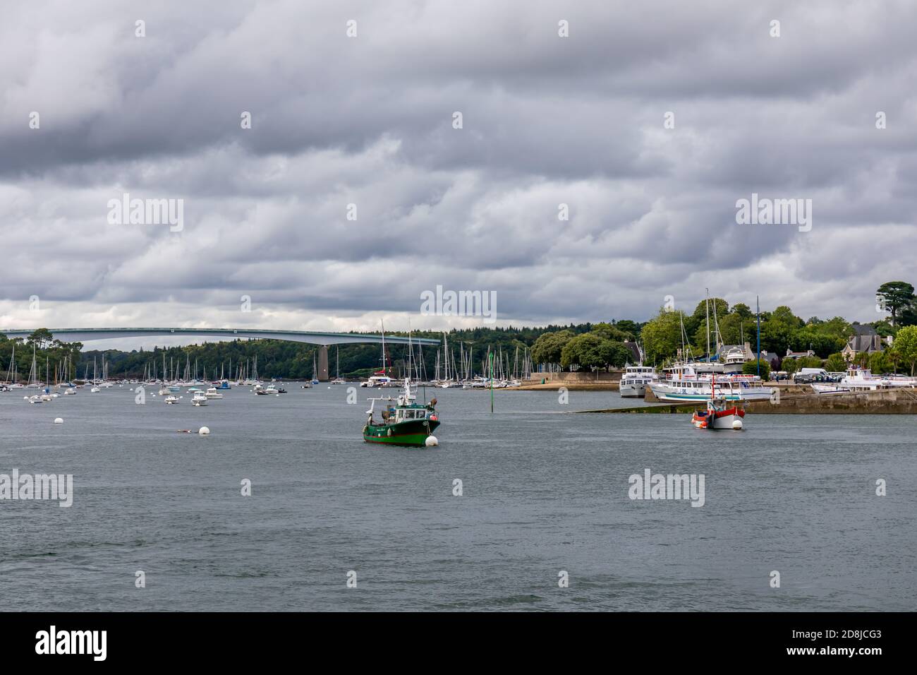 Bridge over Odet river, Finistere, Brittany, France Stock Photo - Alamy