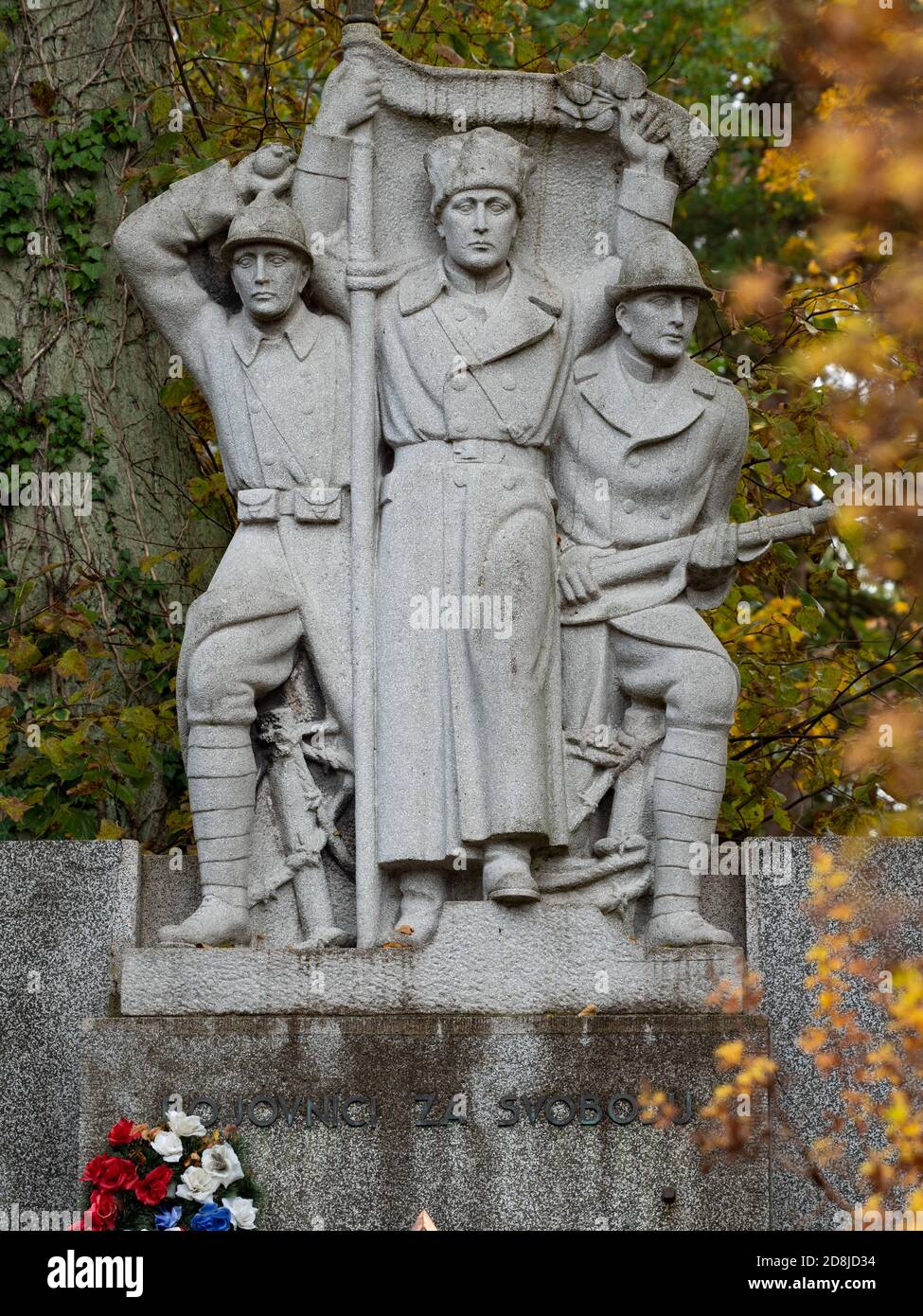 Monument to the famous legionaries. 24th of October 2020. Hronov ...