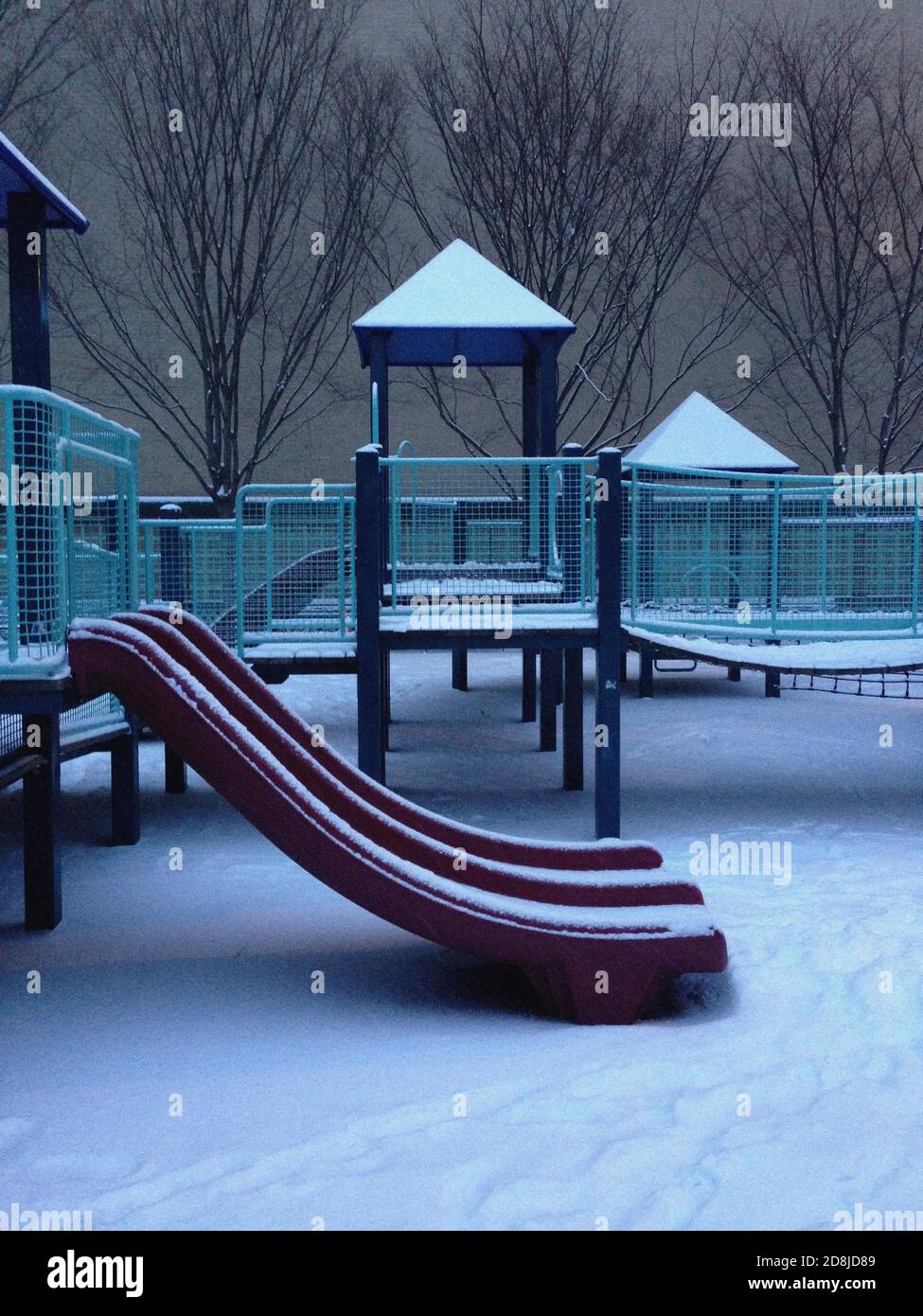 Playground, Winter Night, New York City, New York, USA Stock Photo - Alamy