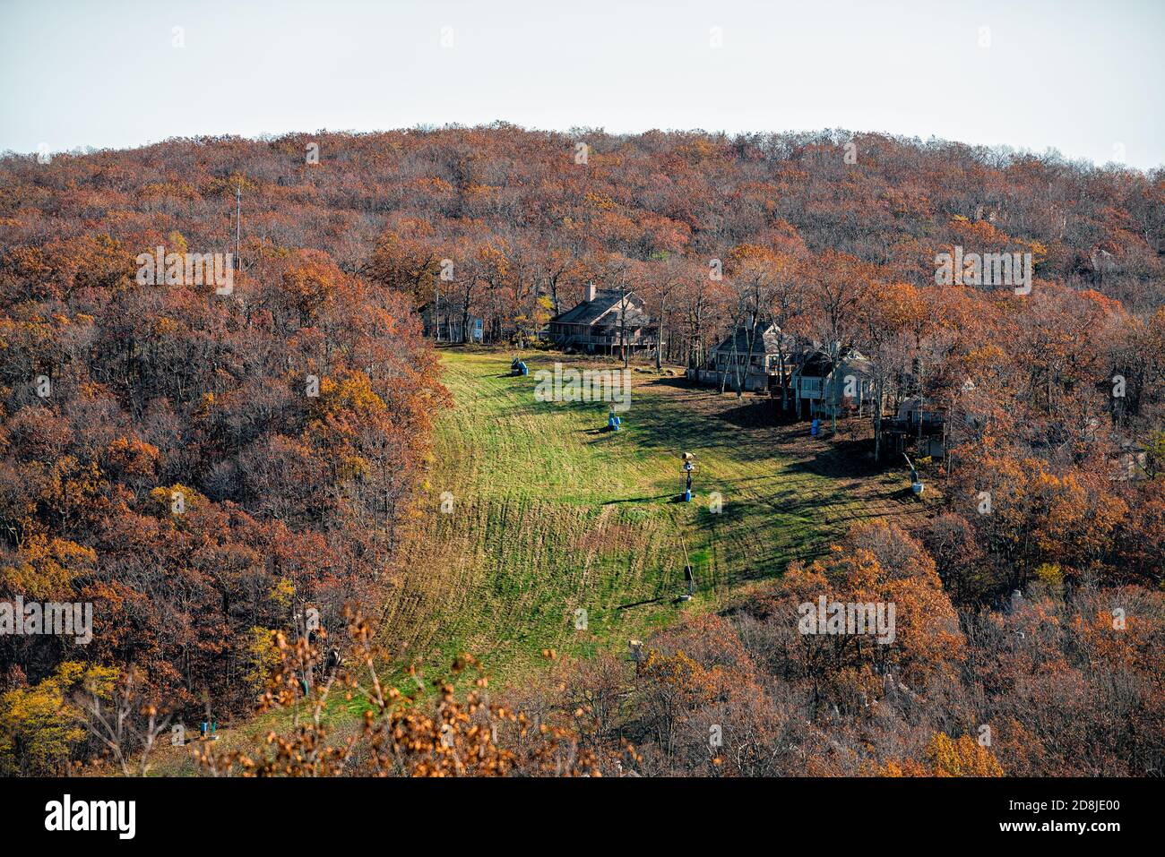 Wintergreen, USA ski resort town village in Blue Ridge mountains in ...