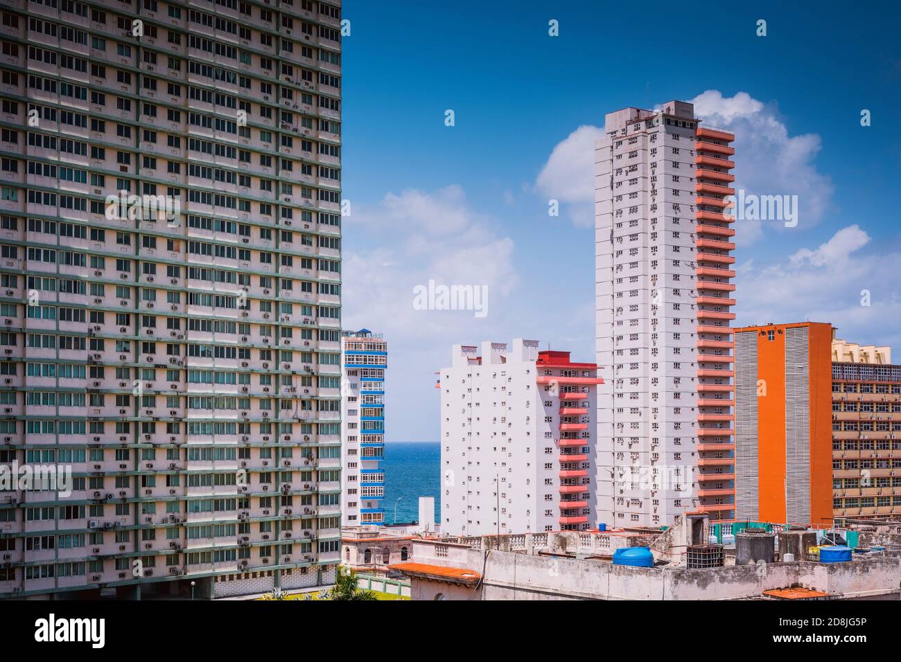 Skyscrapers in Vedado. La Habana - La Havana, Cuba, Latin America and ...