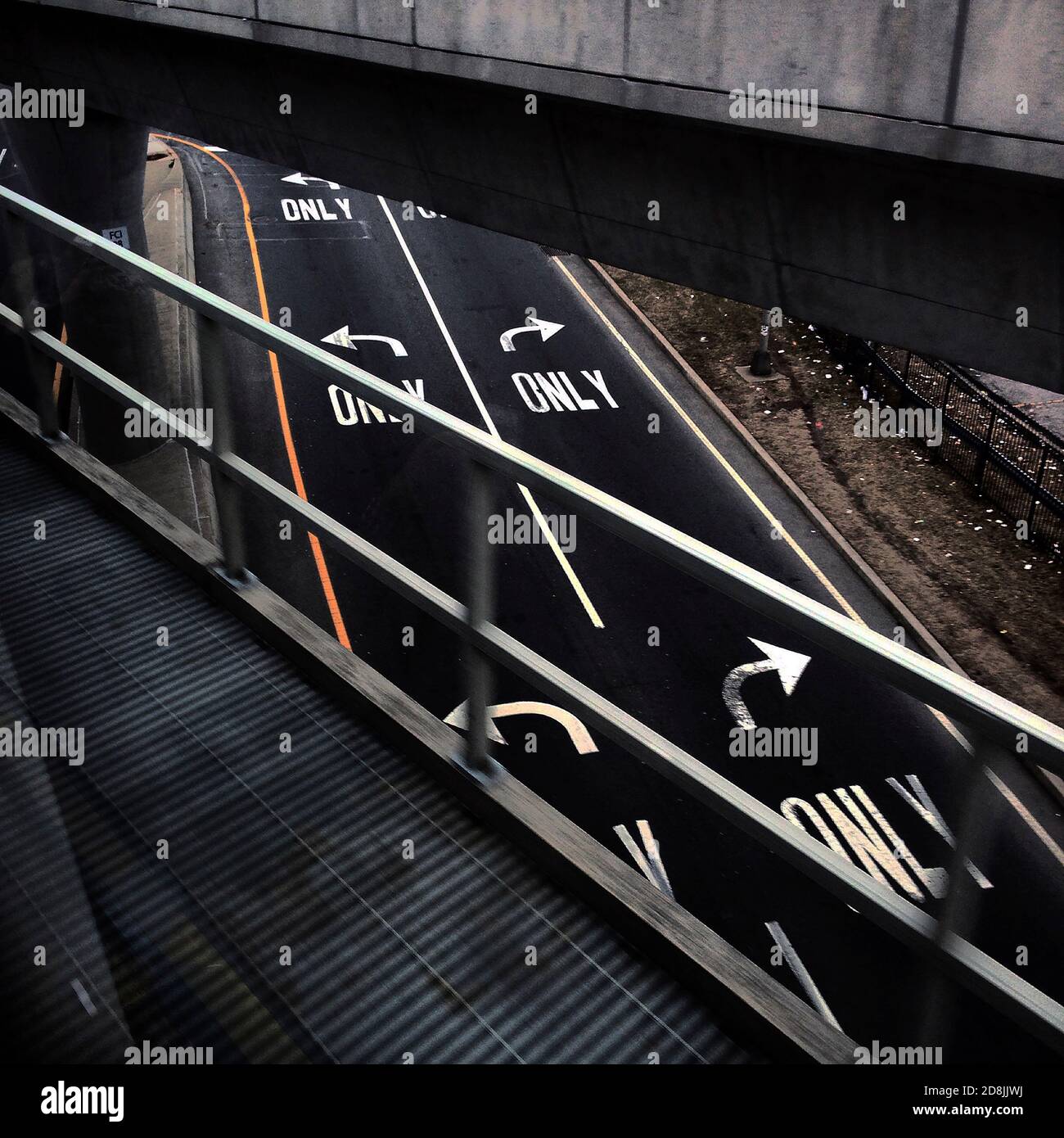 Turn Lanes viewed from Bridge, Brooklyn, New York, USA Stock Photo - Alamy