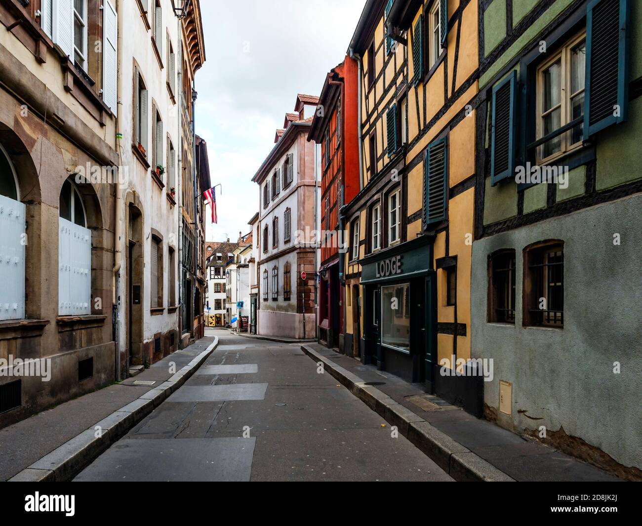 Editorial: 30th October 2020: Strasbourg, France. Empty streets of the ...