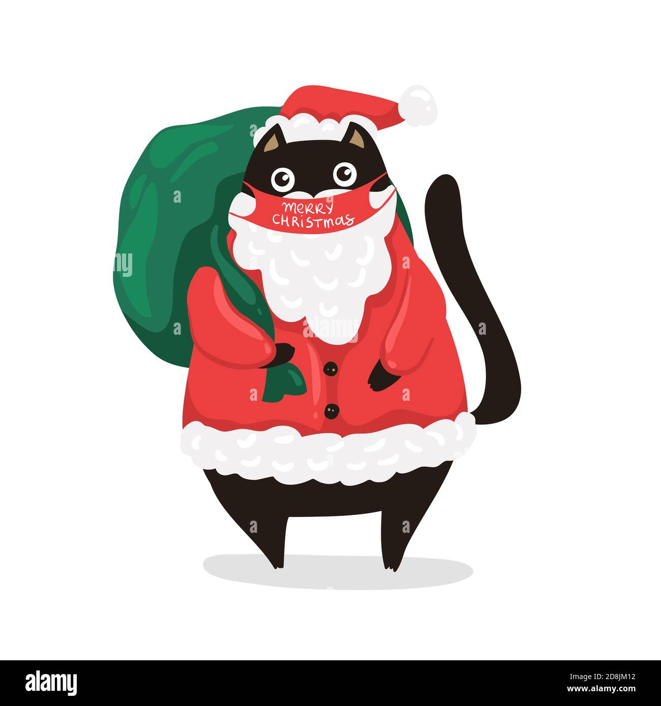 Merry christmas 2021 cat Cut Out Stock Images & Pictures - Alamy