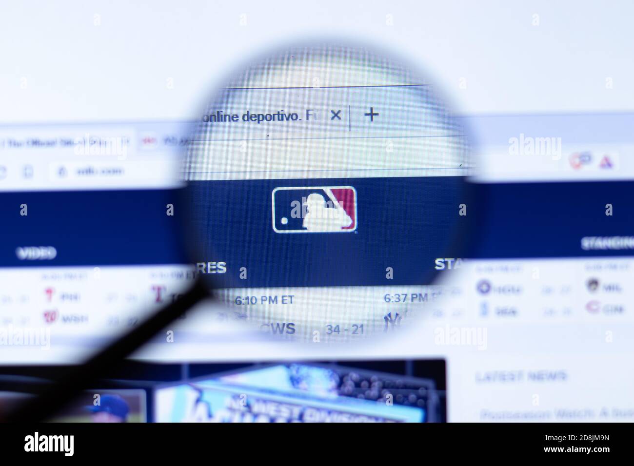 New York, USA - 29 September 2020: MLB mlb.com company website with ...