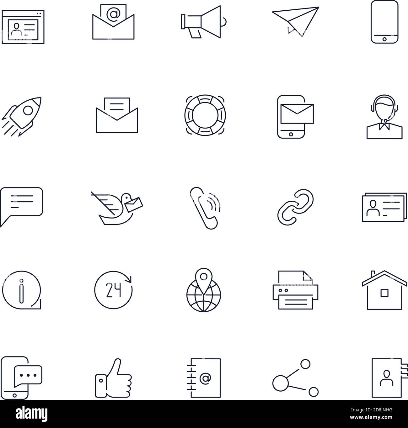 Social media response set Stock Vector Images - Alamy