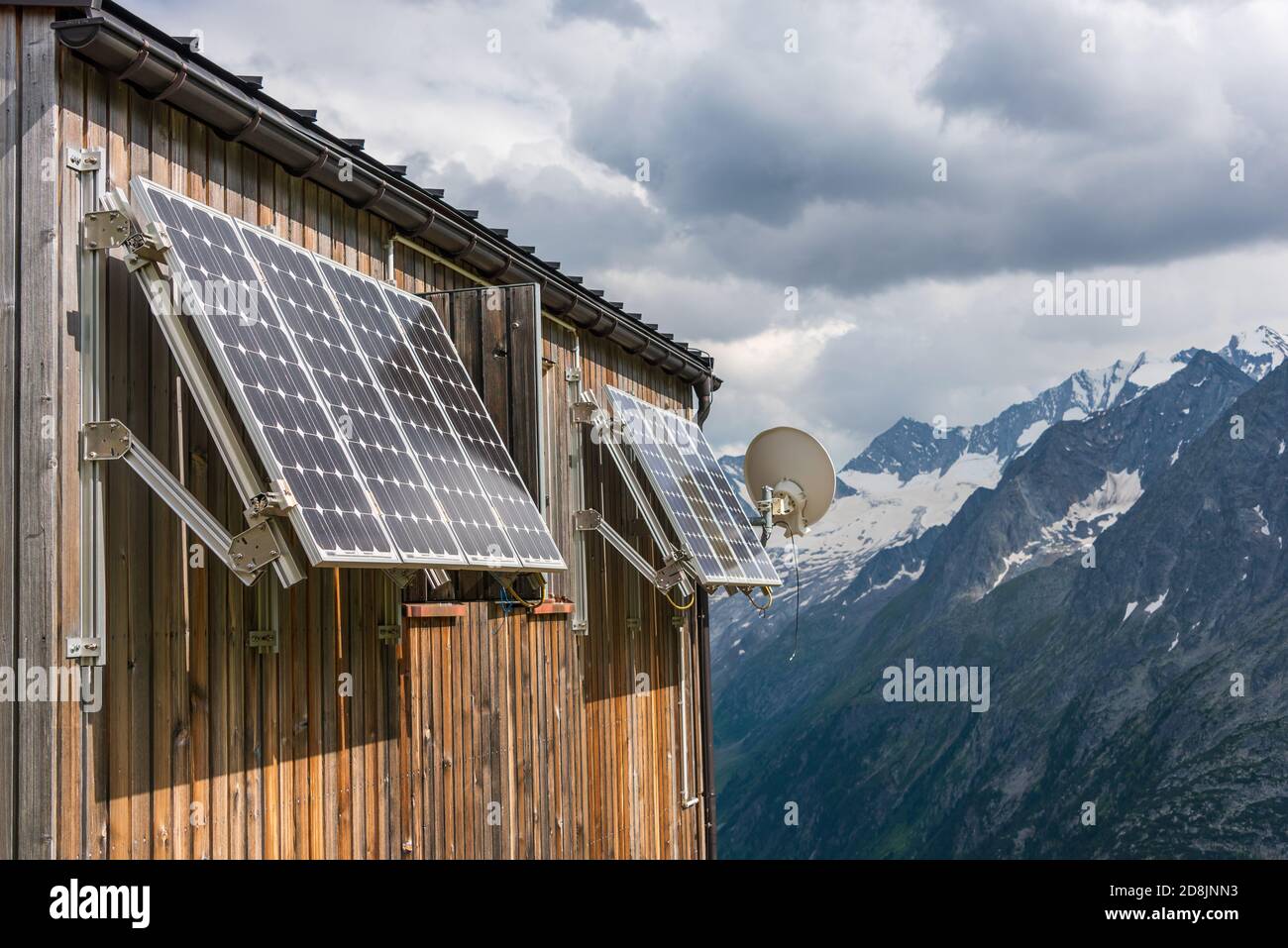 Solar panel snow mountain hi-res stock photography and images - Alamy