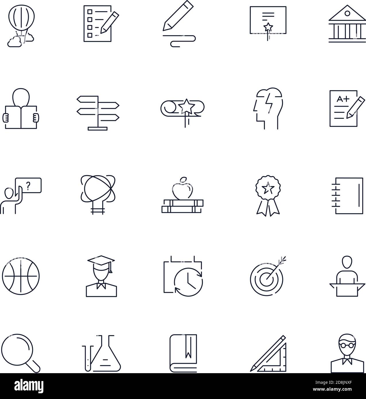 Teaching collection line vector Stock Vector Images - Alamy