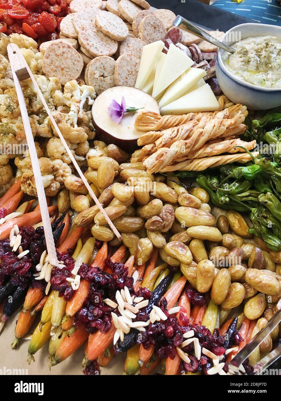 Assortment of Food on Platter Stock Photo - Alamy