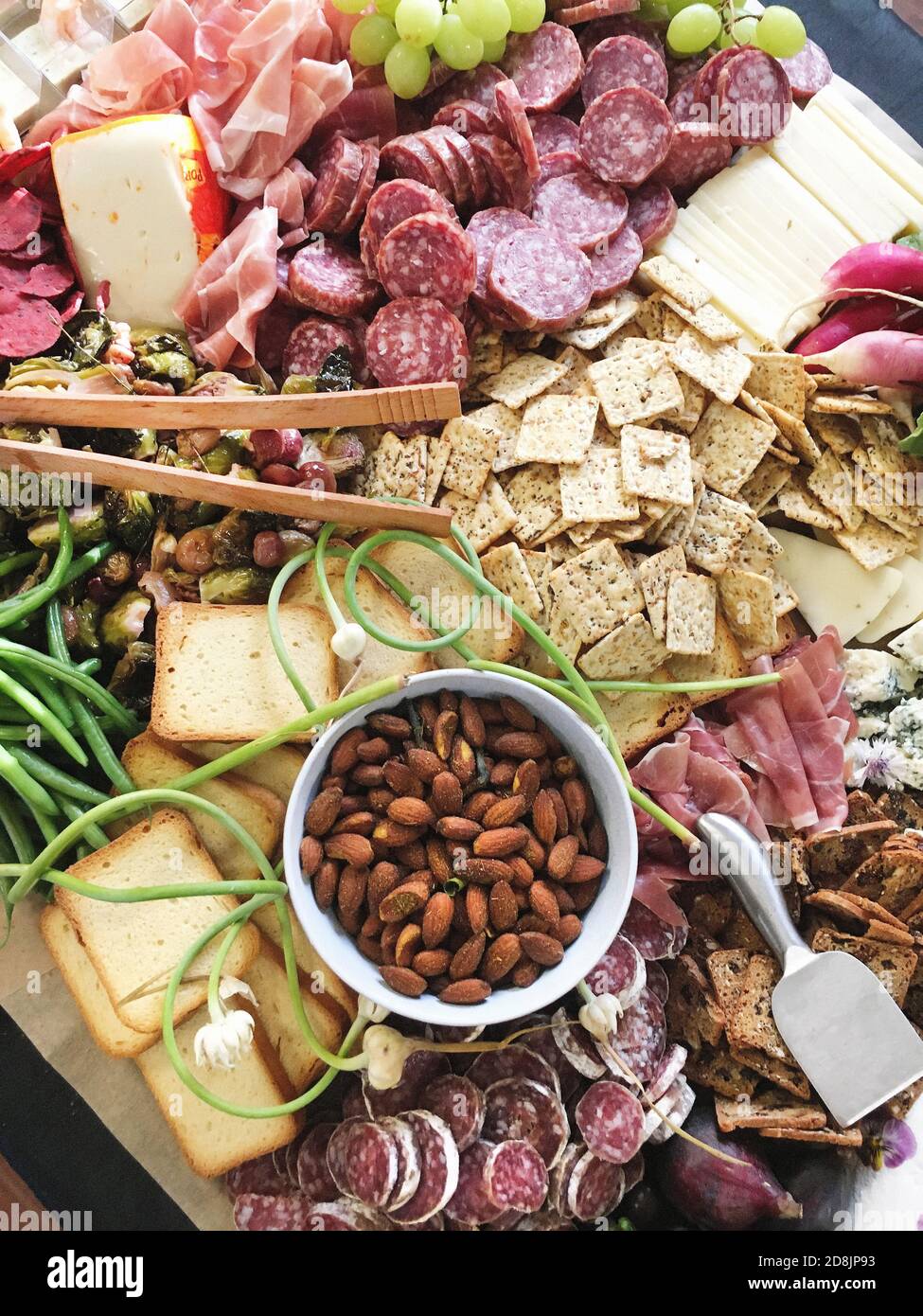 Assortment of Food on Platter Stock Photo - Alamy