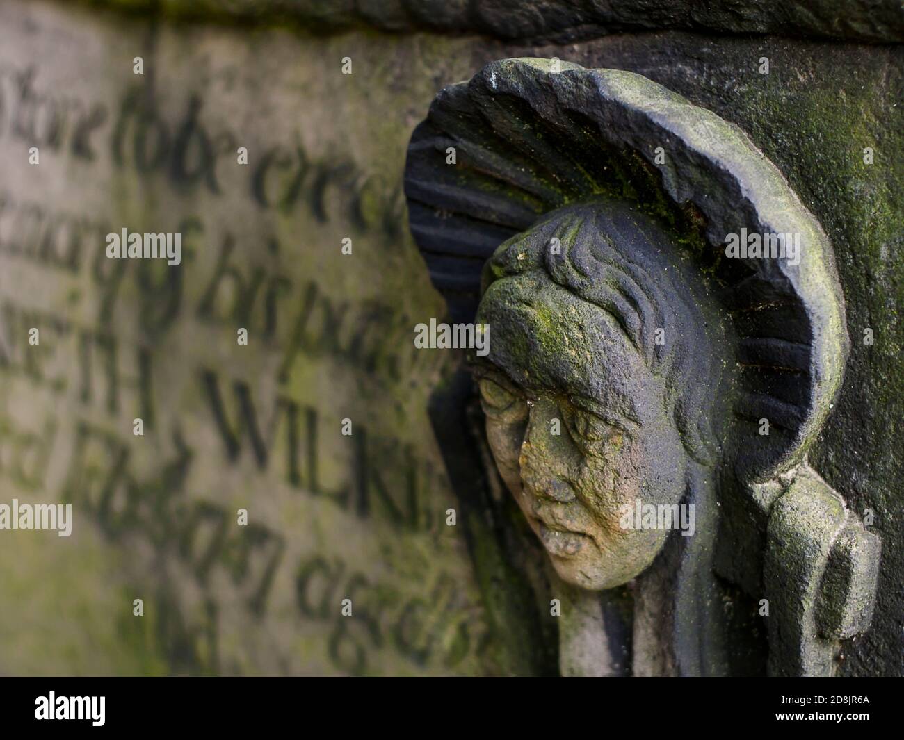 Old headstone inscription hi-res stock photography and images - Alamy