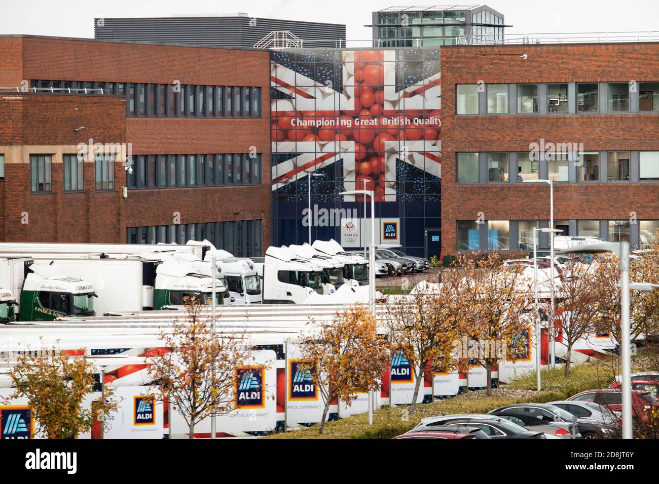 The Aldi UK HQ and main warehouse situated in Atherstone, North ...