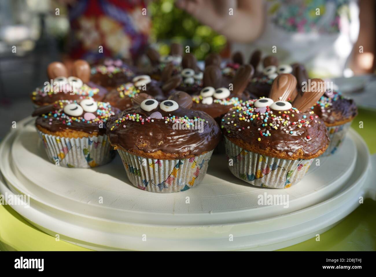 birthday rabbit muffins cake chocolate Stock Photo - Alamy