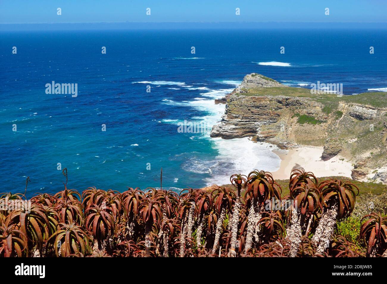 Cape of Good Hope and Dias beach, Cape peninsula, South Africa Stock ...