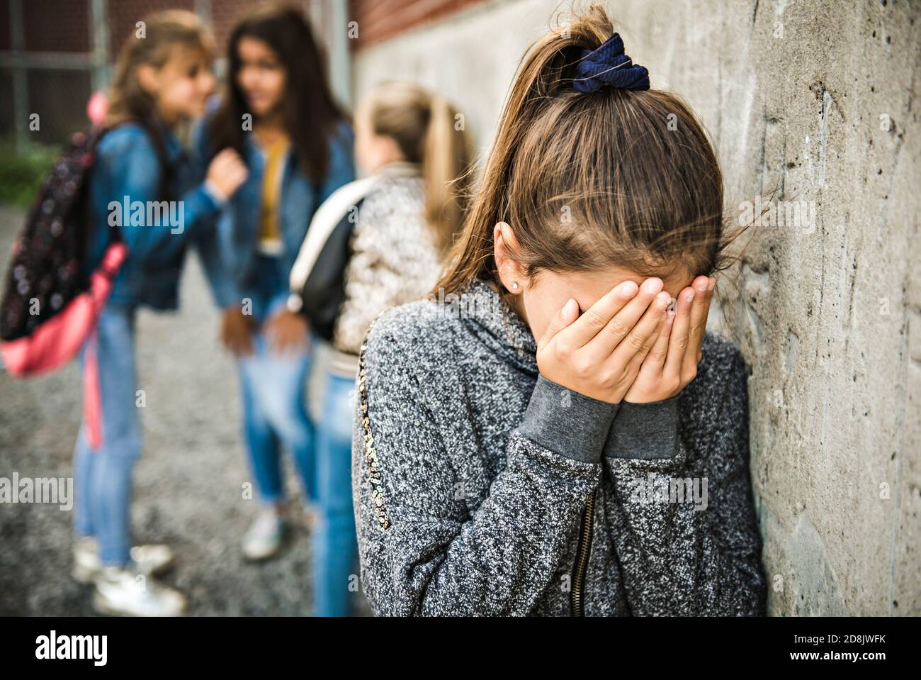 A sad girl intimidation moment on the elementary Age Bullying in ...