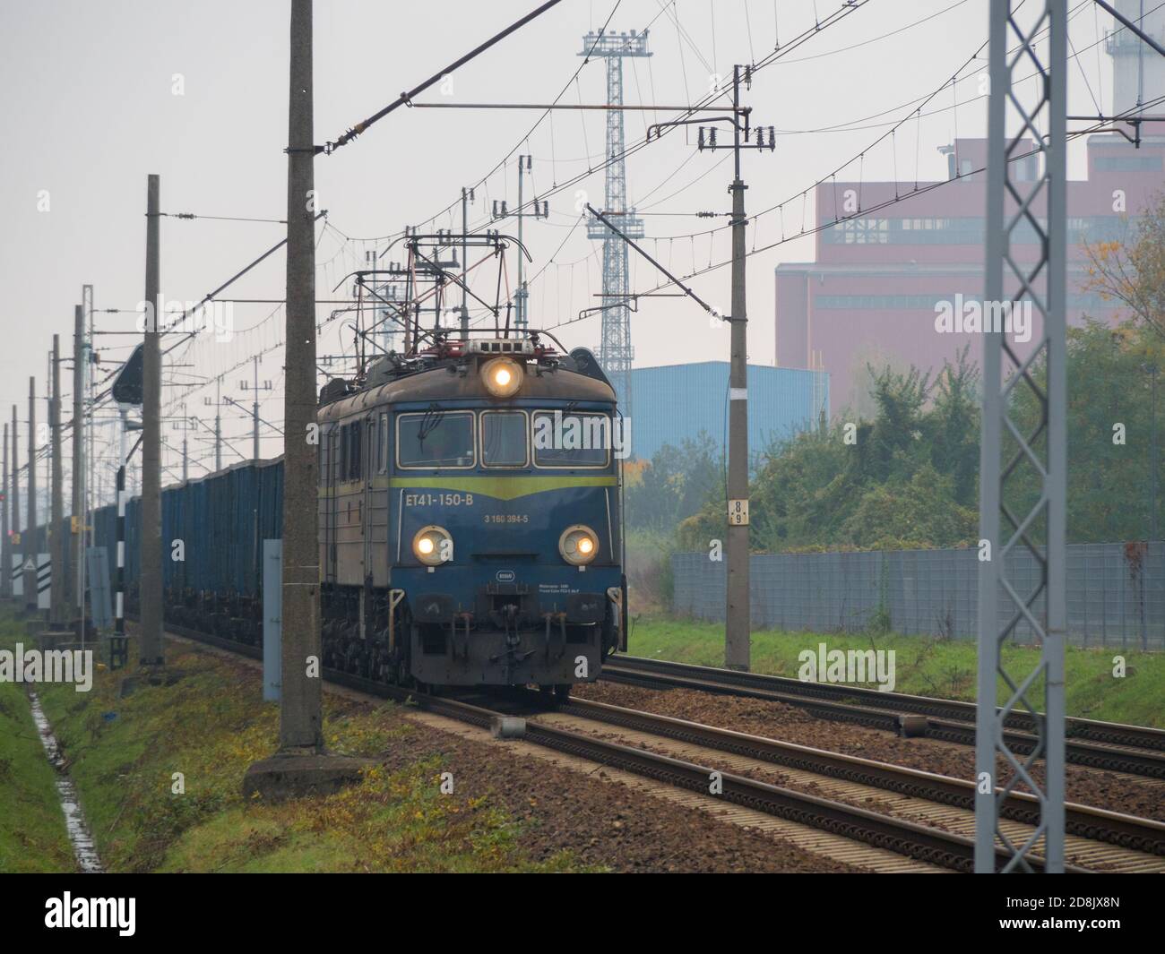 view of a freight train transporting coal Stock Photo - Alamy