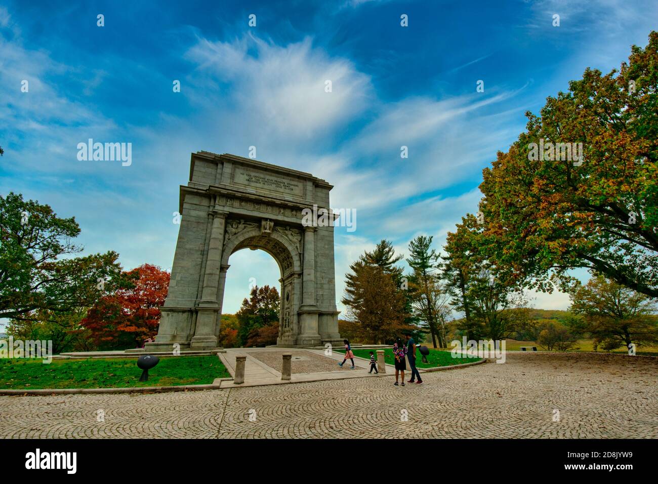 The National Memorial Arch at Valley Forge National Historical Park on ...