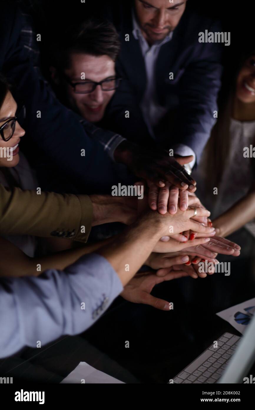 close up.the joint business team Stock Photo - Alamy