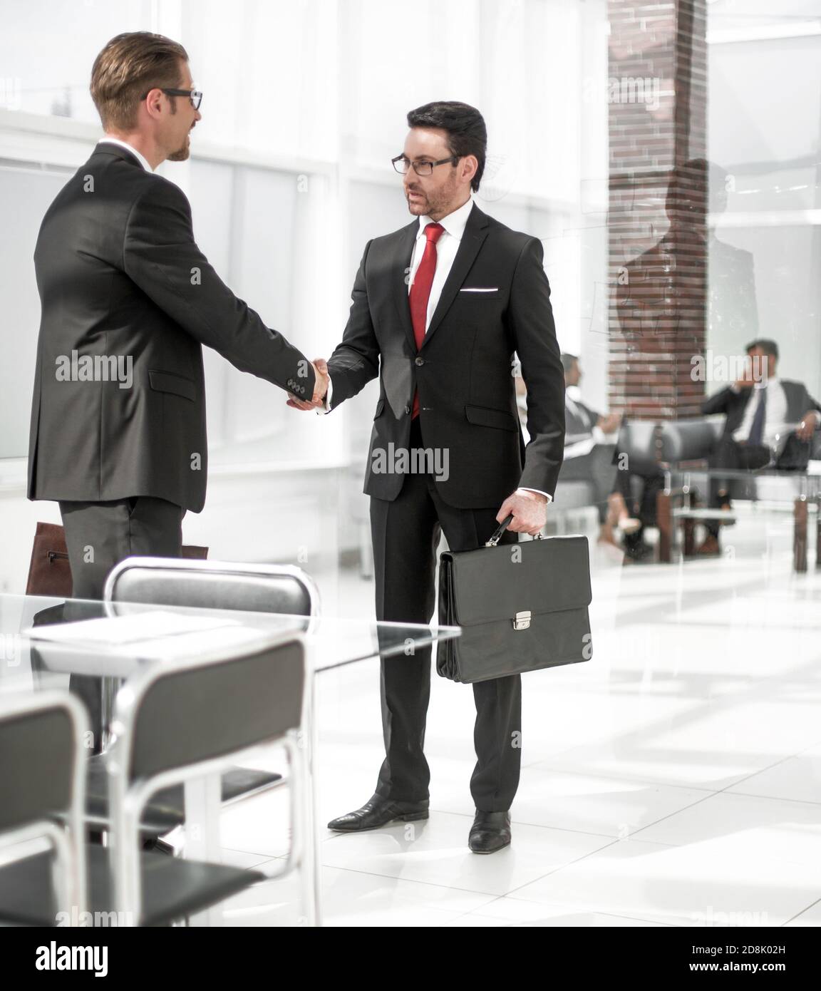 handshake business people in the Bank office Stock Photo - Alamy